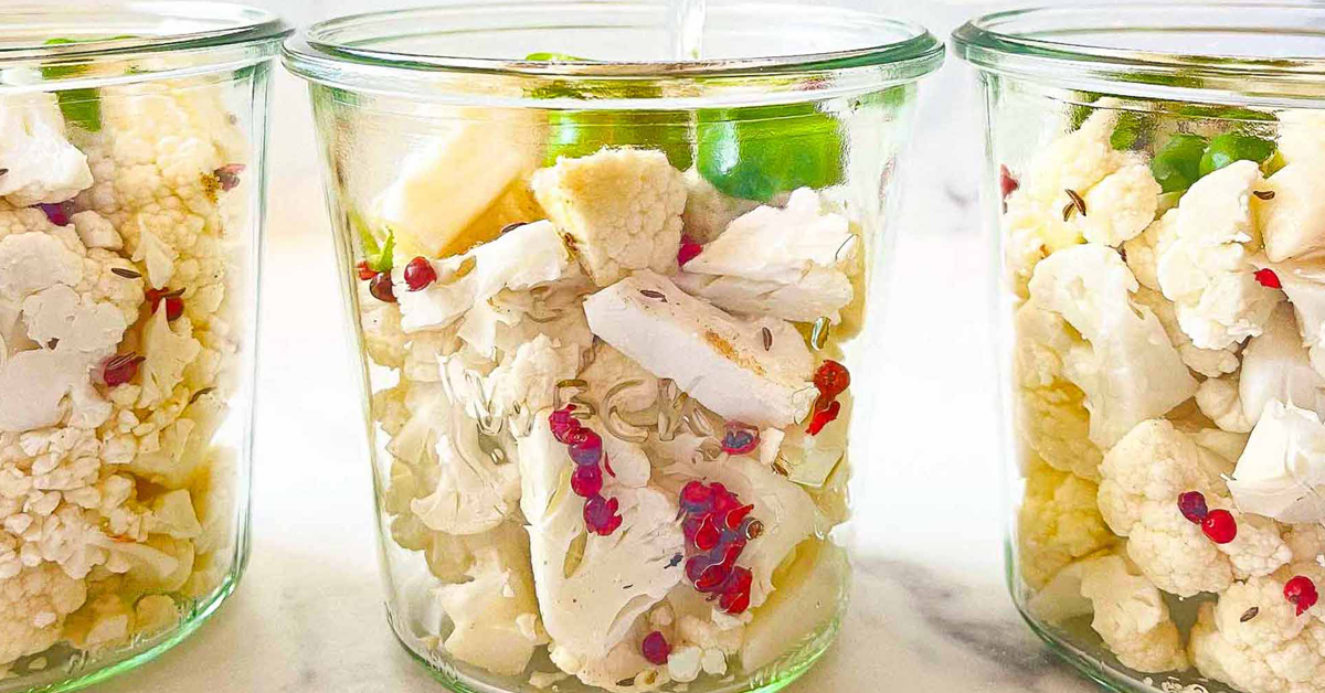 Quick Pickled Cauliflower - Basil Food Journal