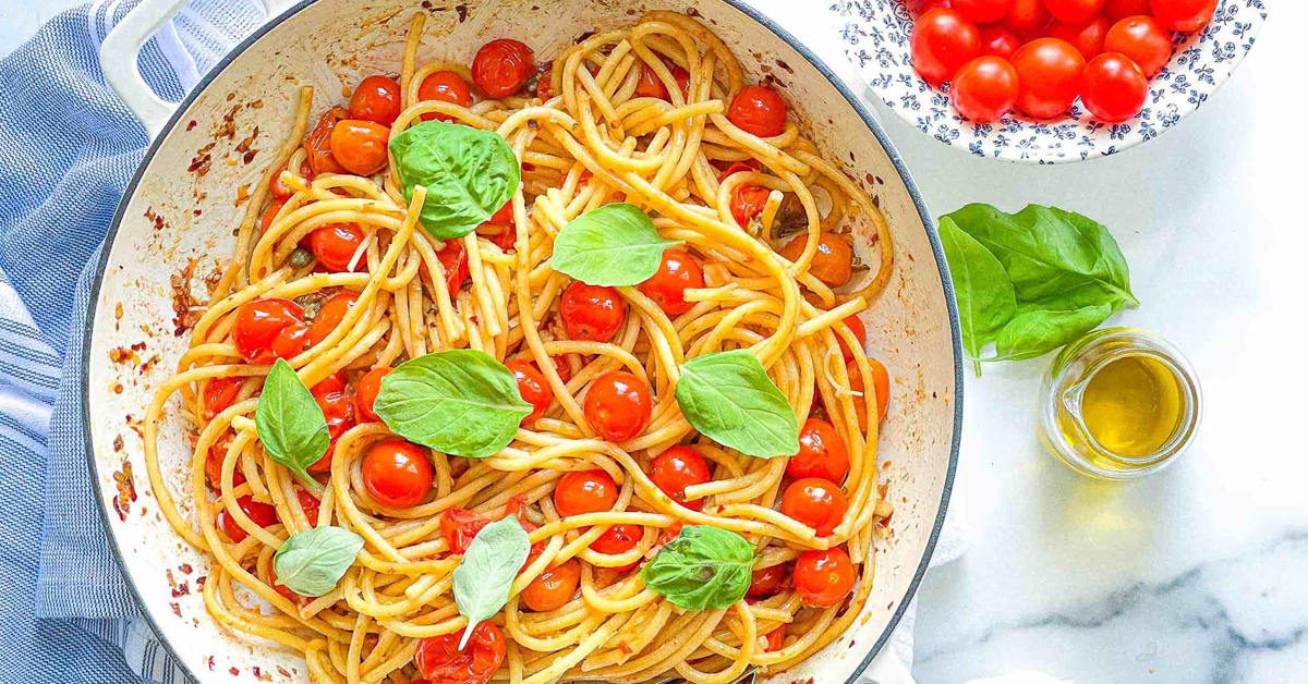 Cherry Tomato Pasta - Basil Food Journal