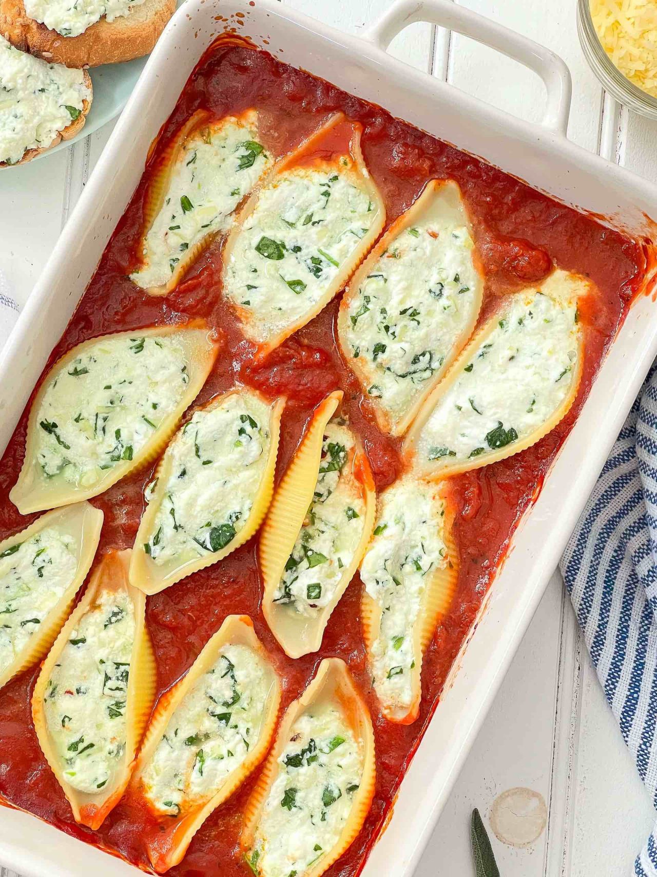 Vegan Stuffed Shells - Basil Food Journal
