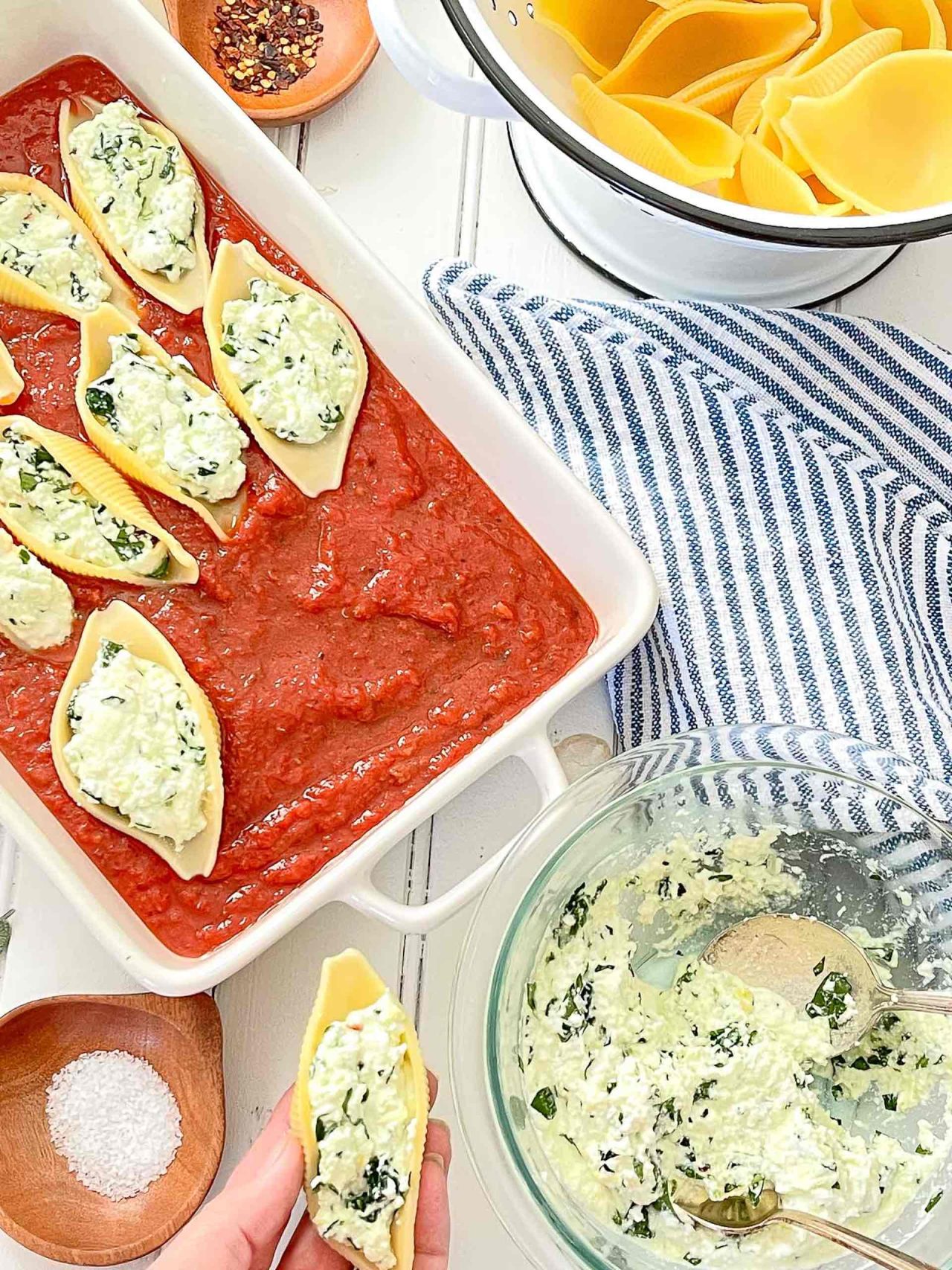 Vegan Stuffed Shells - Basil Food Journal