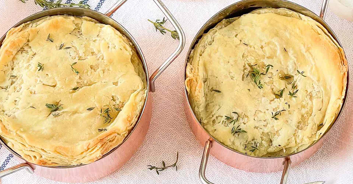 Pot Pie with Vegan Puff Pastry - Basil Food Journal
