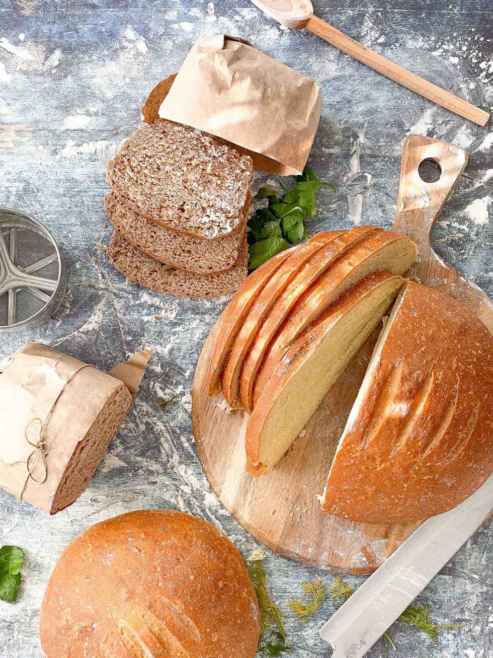 Vegan Loaf Bread - Basil Food Journal