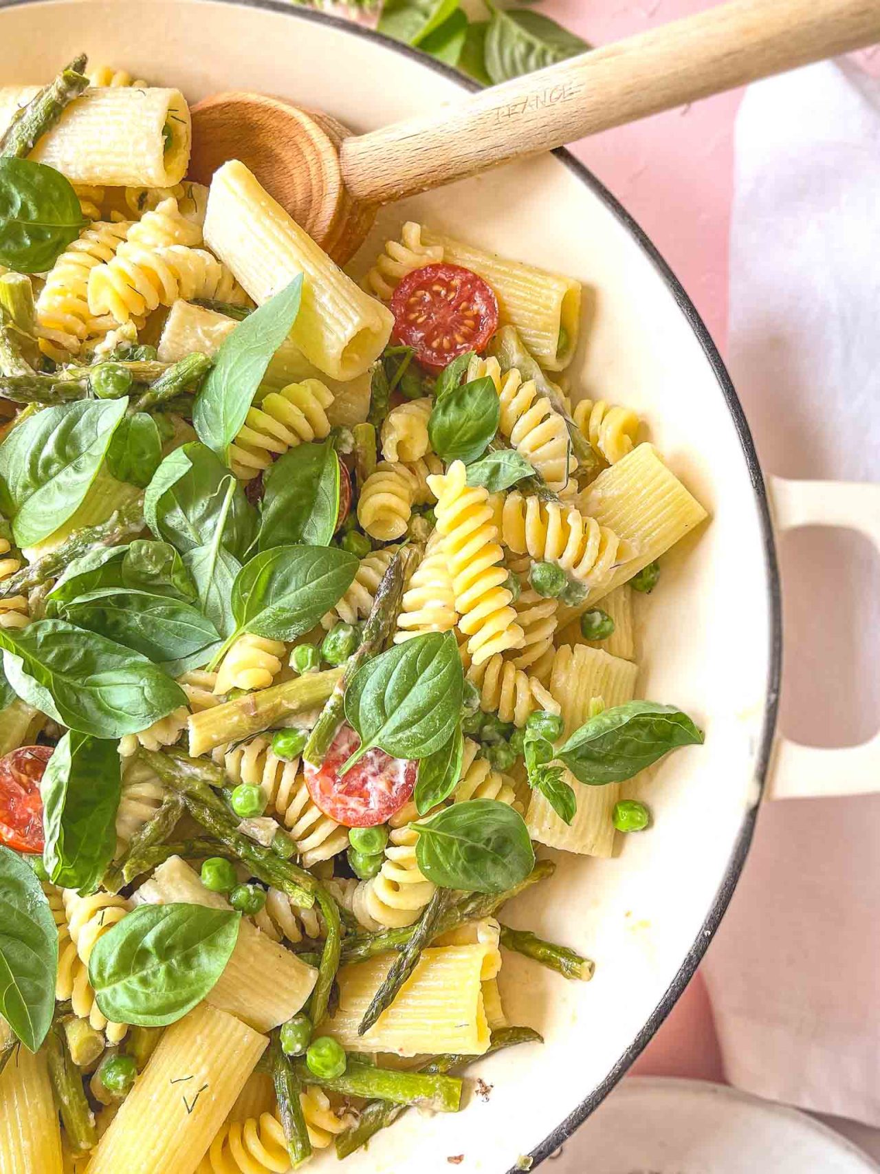 Vegan Pasta Primavera Recipe - Basil Food Journal