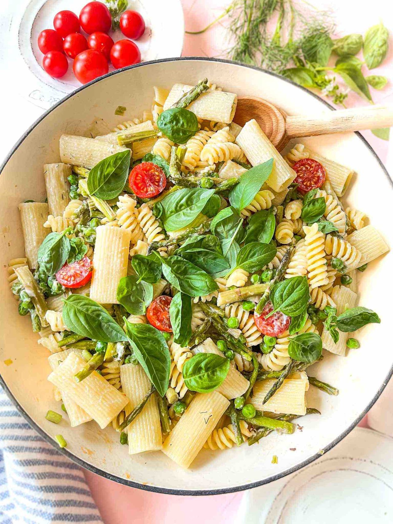 Vegan Pasta Primavera Recipe - Basil Food Journal