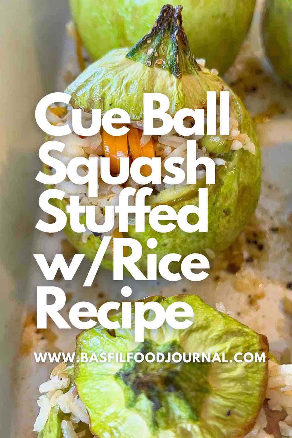 Cue Ball Squash Stuffed with Rice Recipe - Basil Food Journal